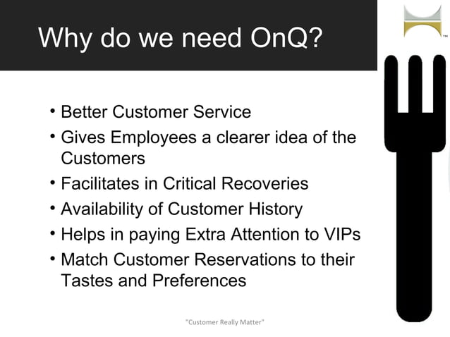 Hilton OnQ system | PPT | Databases | Computer Software and Applications