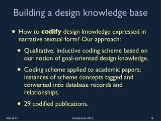 Design & Evaluation of the Goal-Oriented Design Knowledge Library | PPT