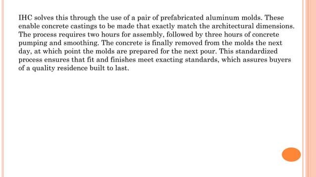 A Progression of Successful Development Projects for IHC in Panama | PPT