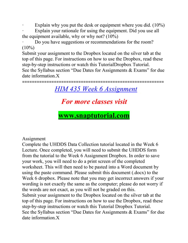 HIM 435 help Successful Learning/Snaptutorial | PDF