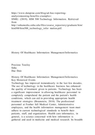 Him500 Milestone 3Precious Teasley Southern New | DOCX