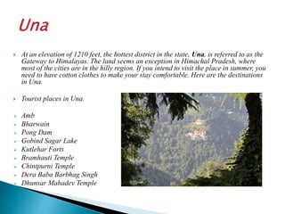 Himachal Pradesh Tourist Destination | PPTX