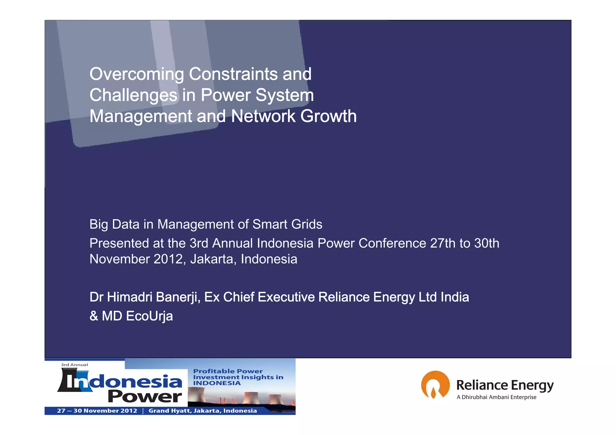 Managing Smart Grids, Power System Networks with Analytics | PDF