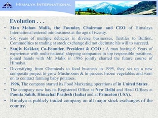 Himalaya International- A Case Study of Frozen Food Business | PPT