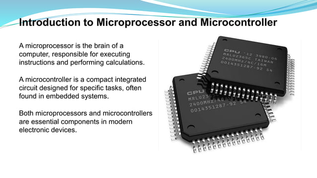Microcontroller and microprocessor PPT.pptx