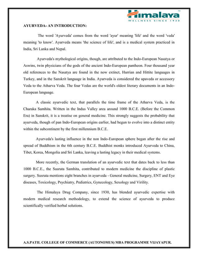 Himalaya project | PDF | Herbs and Supplements | Alternative Medicine