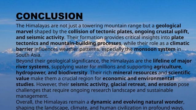 Formation of Himalayas, significance, geographical data | PPTX