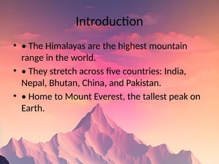 geological events in creation of the Himalayas | PPTX