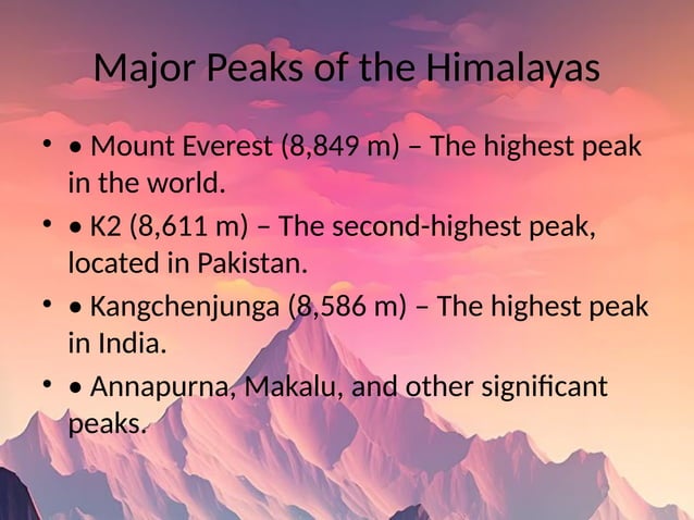 geological events in creation of the Himalayas | PPTX