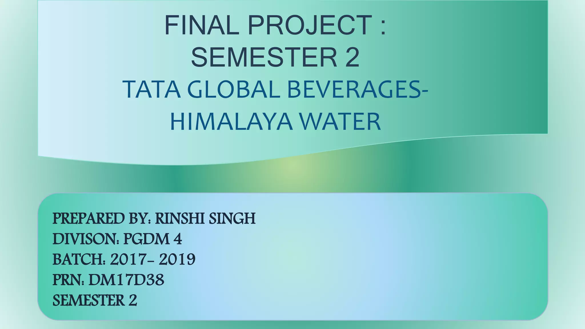 Himalaya water marketing strategy | PPTX