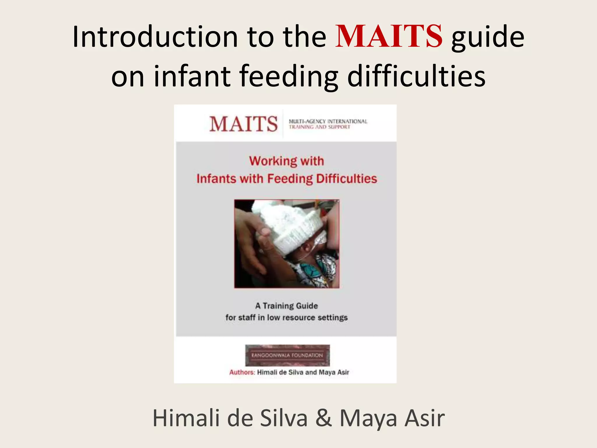 New Training Guide to Help Babies with Special Needs to Breastfeed: MAITS | PPTX