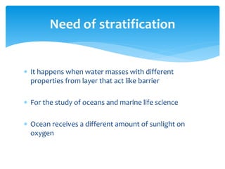 STRATIFICATION OF MARINE ECOSYSTEM | PPTX