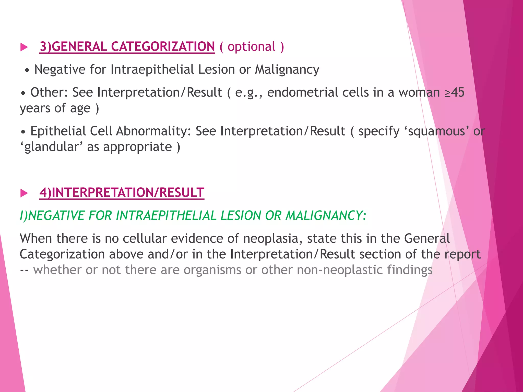 Bethesda system for cervix cytology | PPTX