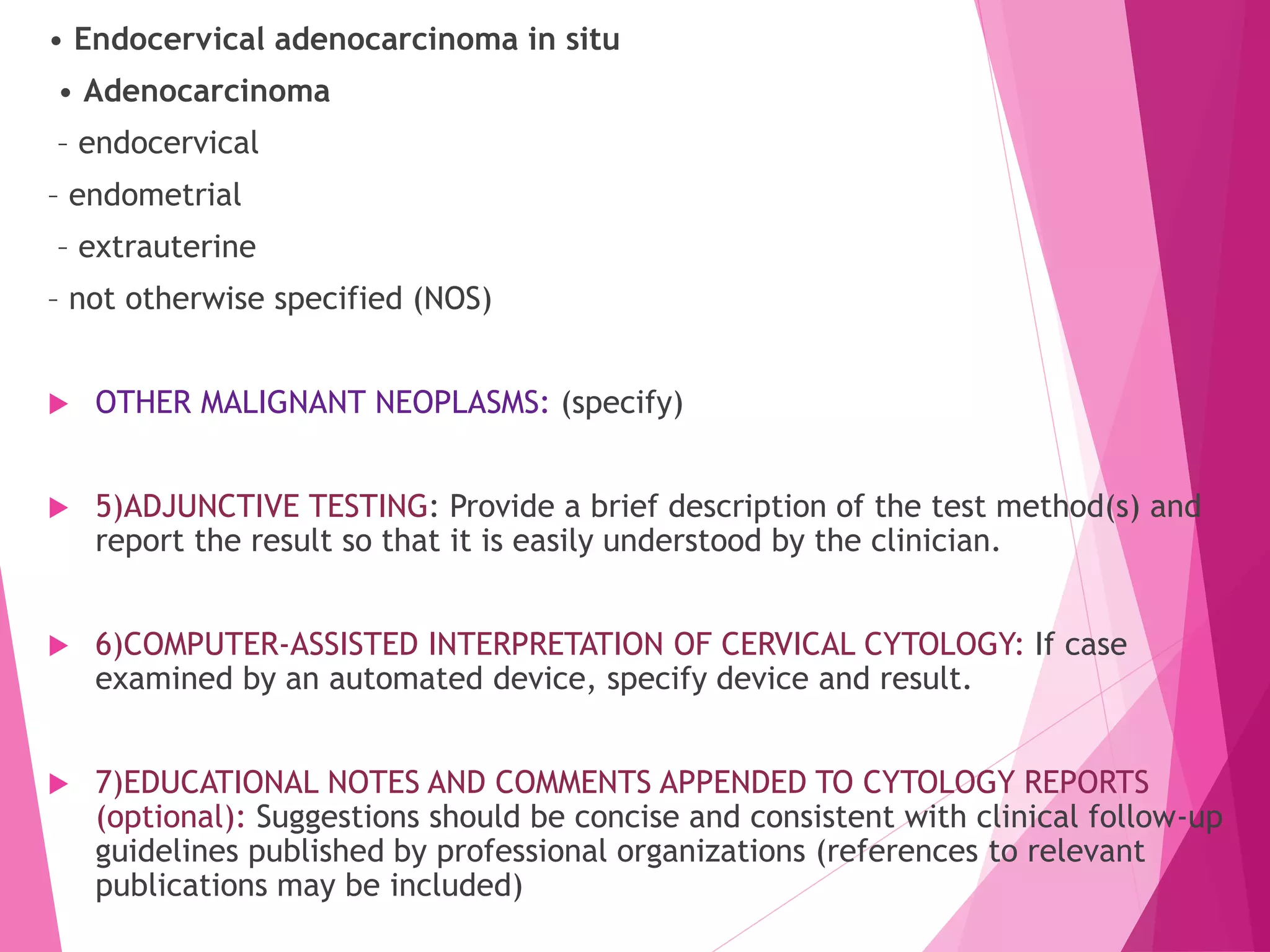 Bethesda system for cervix cytology | PPTX