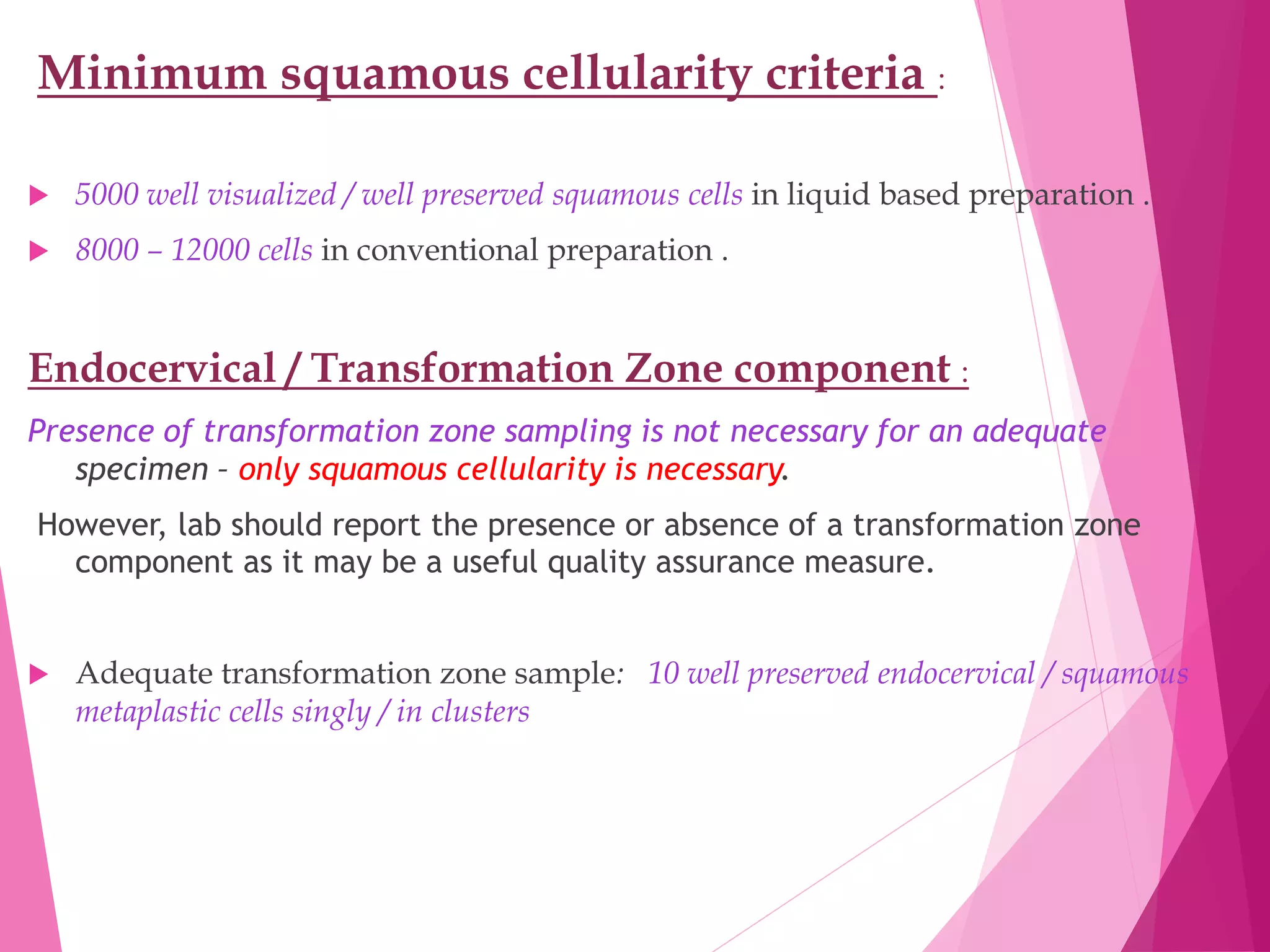 Bethesda system for cervix cytology | PPTX