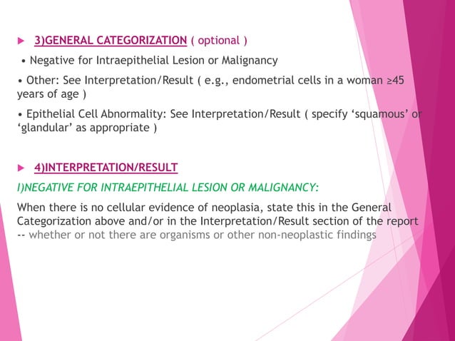 Bethesda system for cervix cytology | PPTX | Reproductive Health ...