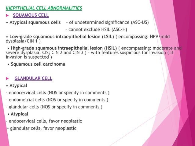 Bethesda system for cervix cytology | PPTX | Reproductive Health ...