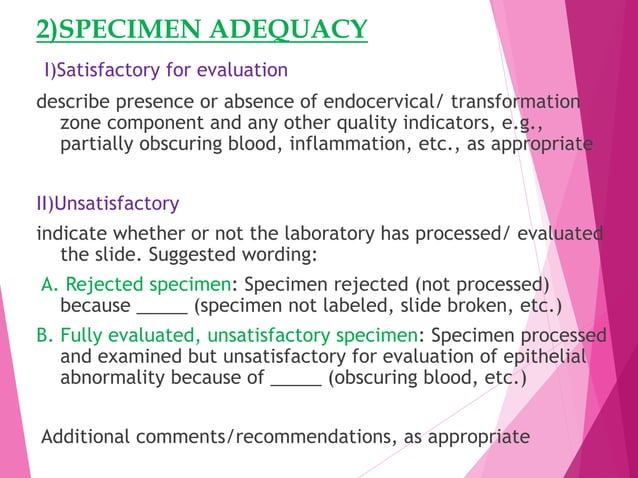 Bethesda system for cervix cytology | PPTX | Reproductive Health ...