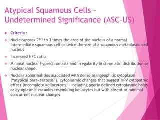 Bethesda system for cervix cytology | PPTX