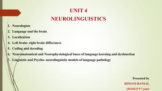 Neurolinguistics MASLP | PPT