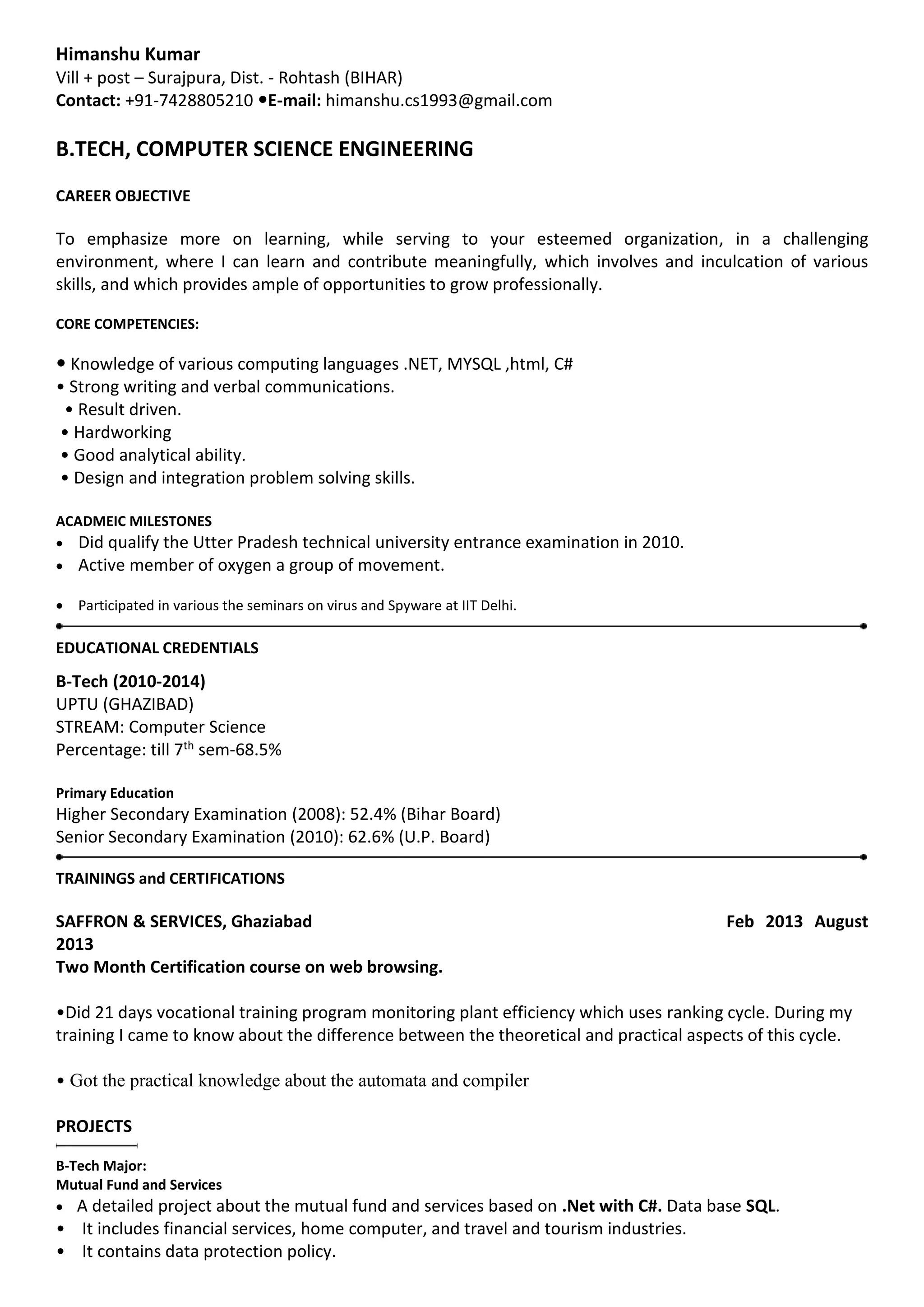 Himanshu .net expert | DOCX