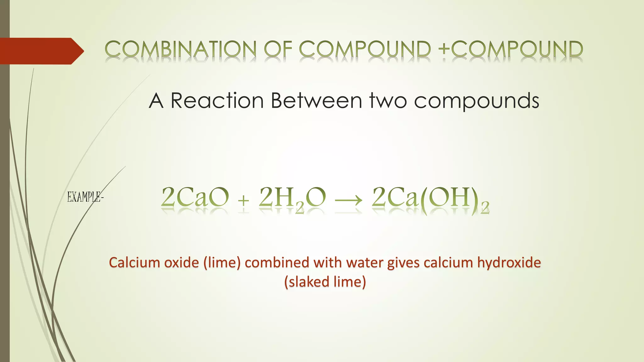 COMBINATION REACTION | PPTX | Chemistry | Science