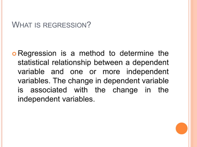 Stepwise regression Backward selection | PPT