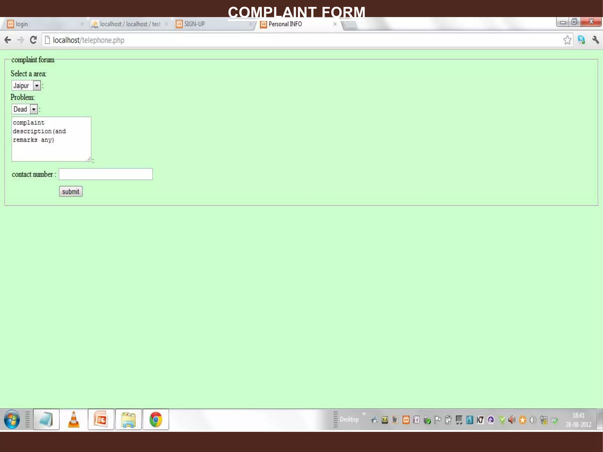 ONLINE COMPLAINT MANAGEMENT SYSTEM | PPTX