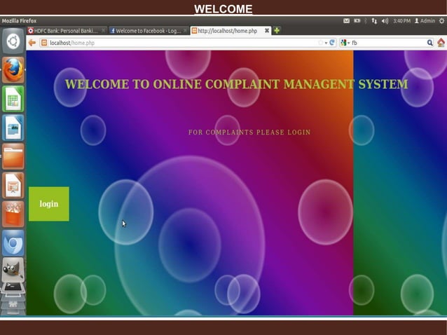 ONLINE COMPLAINT MANAGEMENT SYSTEM | PPTX