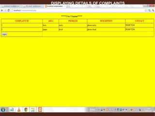 ONLINE COMPLAINT MANAGEMENT SYSTEM | PPT