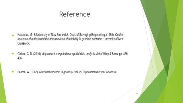 reliability analysis in adjustment computation | PPT reliability analysis in adjustment computation | PPT