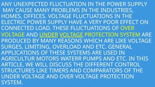 OVER VOLTAGES AND UNDER VOLTAGE PROTECTION | PPTX