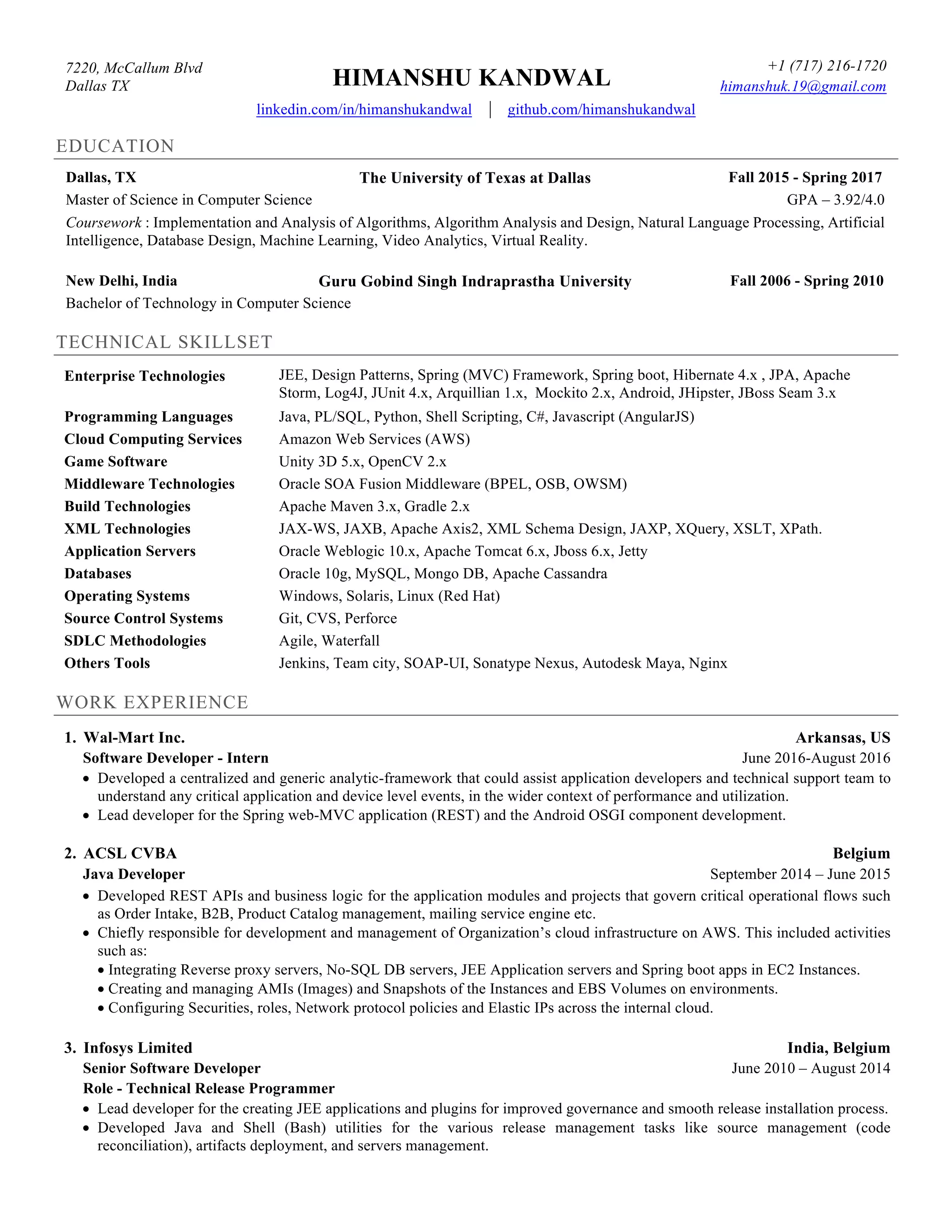 Profile : Himanshu kandwal | PDF