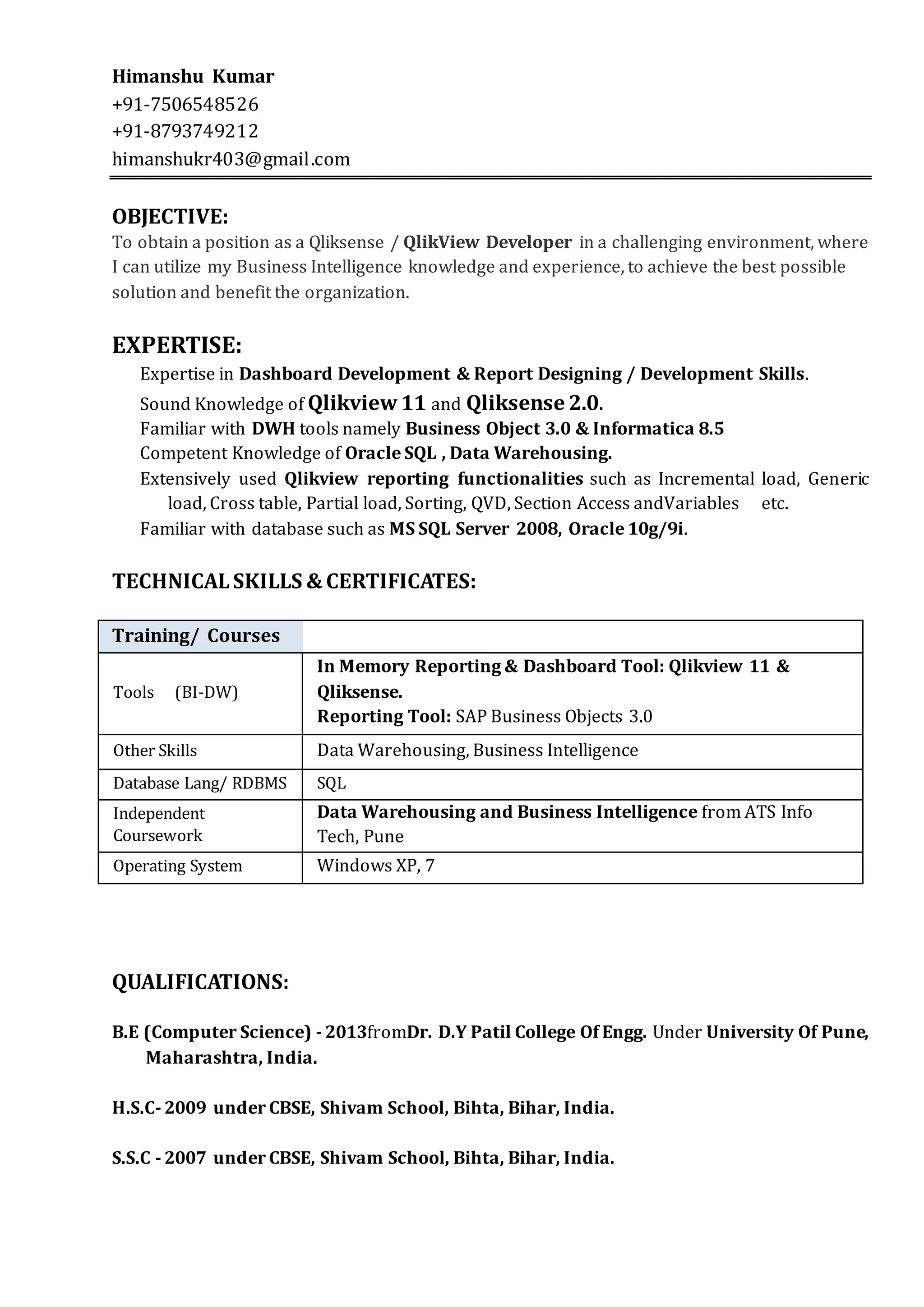 Himanshu Resume | DOCX