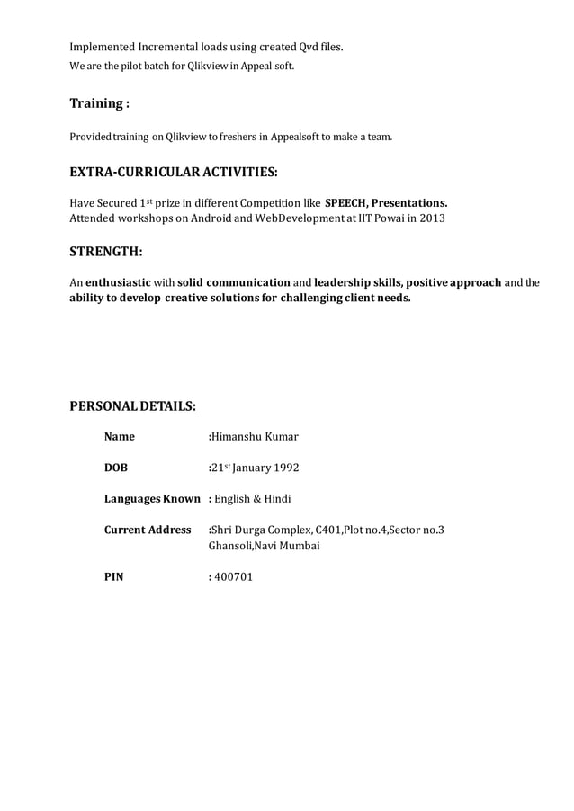 Himanshu Resume | DOCX | Databases | Computer Software and Applications