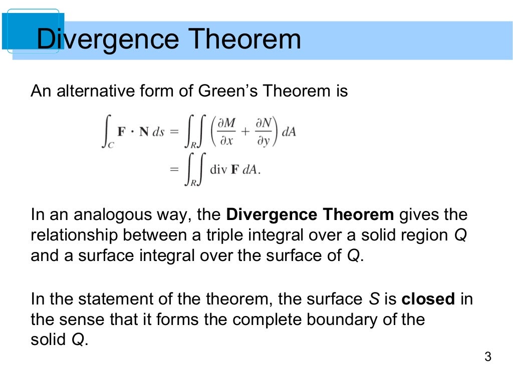 Divergence Theorem by Himanshu Vaid Divergence Theorem by Himanshu Vaid