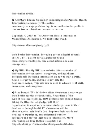 HIM Best Practices for Engaging Consumers in Their Overall.docx