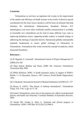 TELEMEDICINE AND HEALTH INFORMATION TECHNOLOGIES | PDF