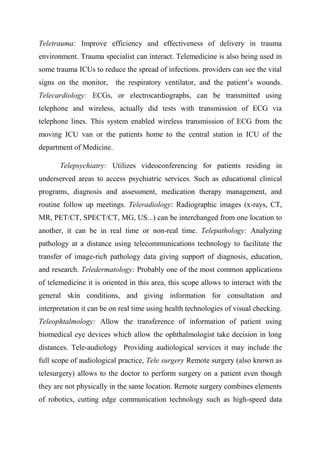 TELEMEDICINE AND HEALTH INFORMATION TECHNOLOGIES | PDF