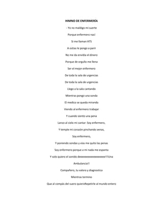 Himno de enfermería | DOCX