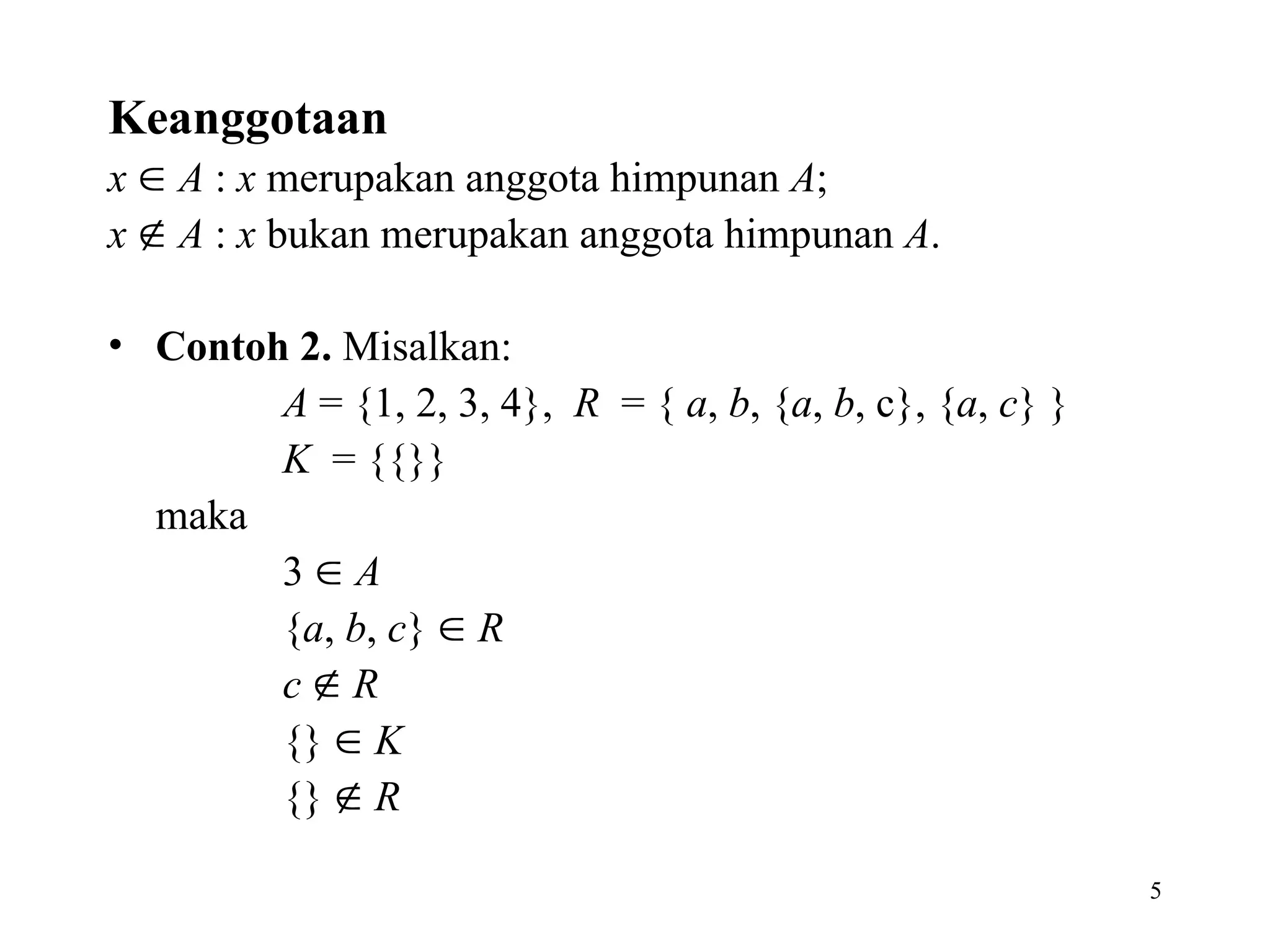 Matakuliah Matematika Diskrit Materi Himpunan | PPT
