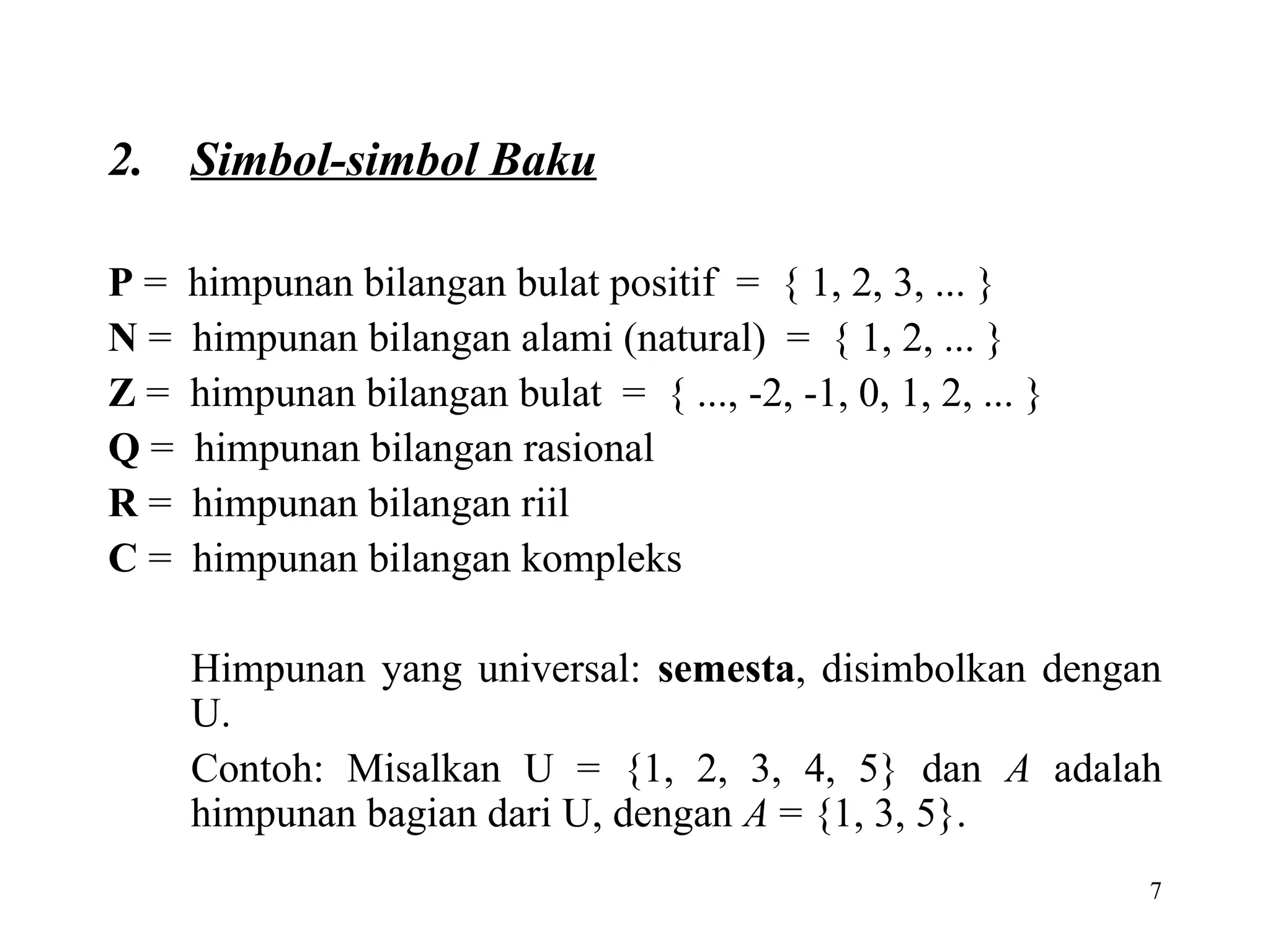 Matakuliah Matematika Diskrit Materi Himpunan | PPT
