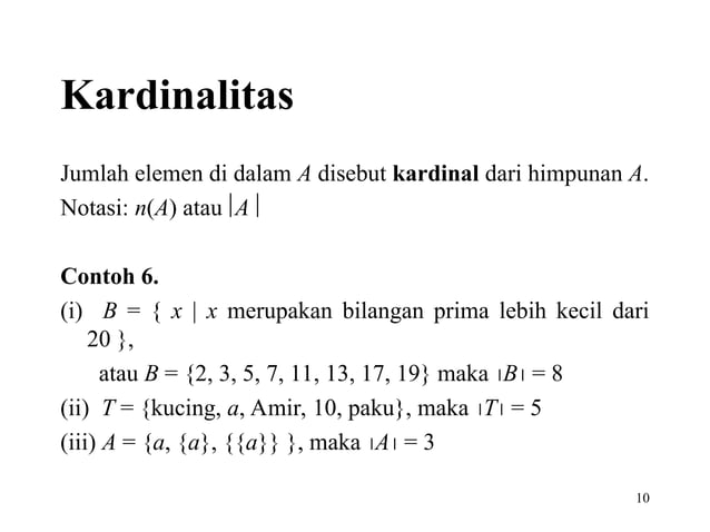 Matakuliah Matematika Diskrit Materi Himpunan | PPT