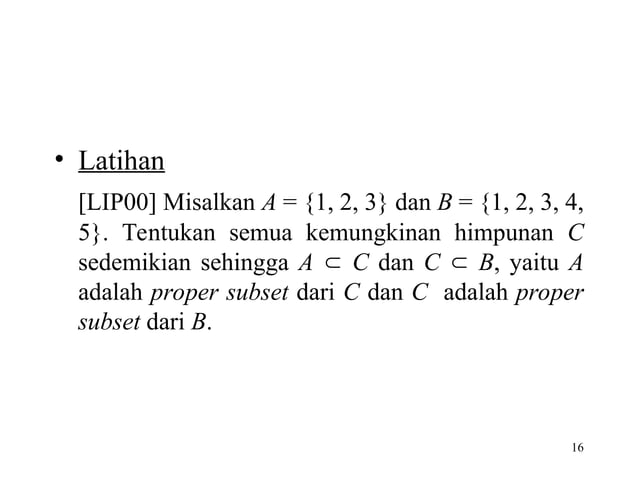 Matakuliah Matematika Diskrit Materi Himpunan | PPT