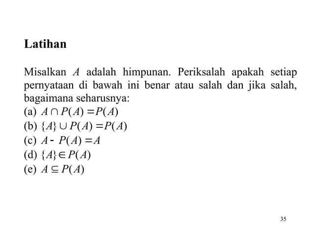 Matakuliah Matematika Diskrit Materi Himpunan | PPT