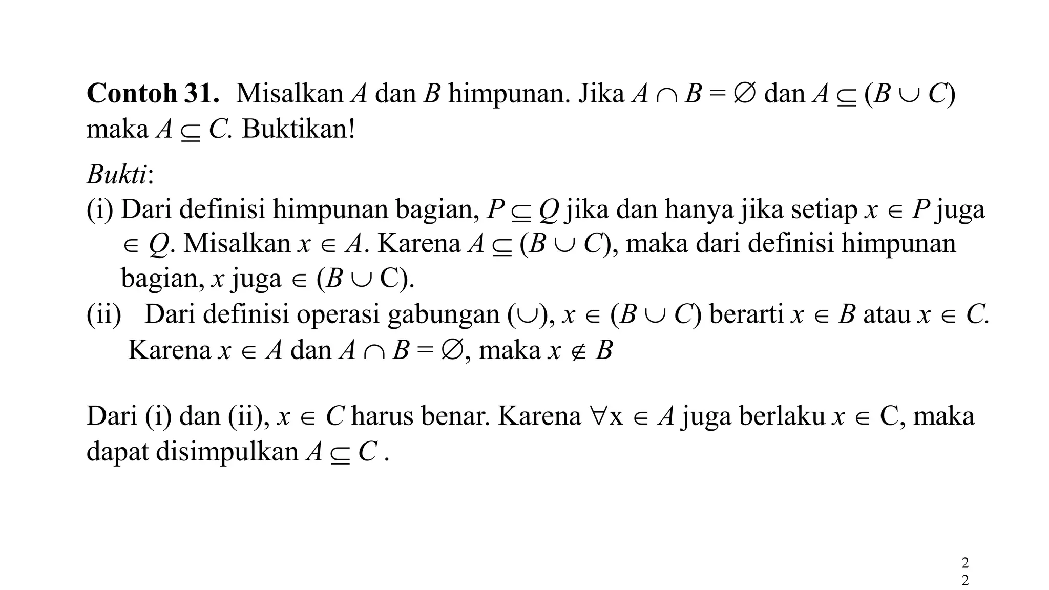 Matematika Diskrit Teori Himpunan lanjutan pertemuan ke 5 | PPTX
