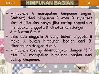 Himpunan bagian (7 b) | PPTX