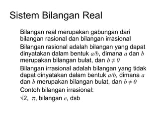 Himpunan dan sistem_bilangan_real | PPT