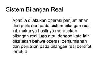 Himpunan dan sistem_bilangan_real | PPT