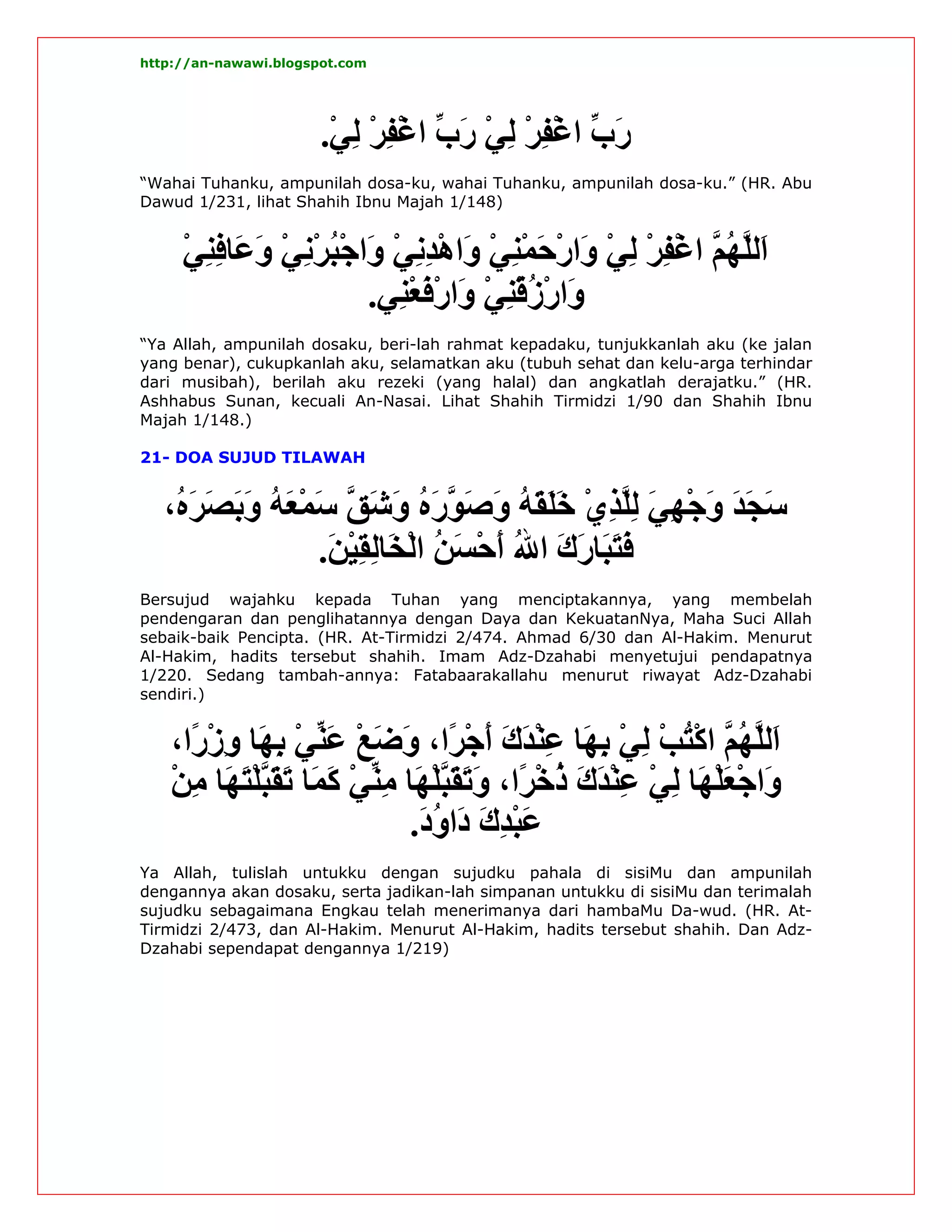 Himpunan doa doa-drpd_hadis | PDF